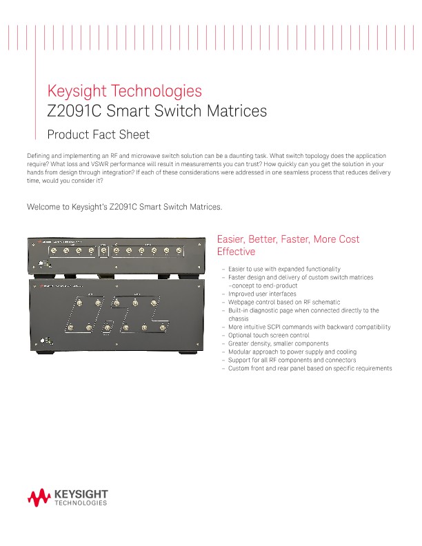 Z2091C Smart Switch Matrices PDF Asset Page | Keysight